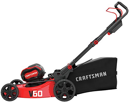 CRAFTSMAN V60* 3-in-1 Cordless Lawn Mower, 21-Inch (CMCMW260P1)