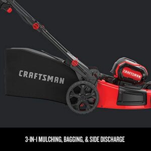 CRAFTSMAN V60* 3-in-1 Cordless Lawn Mower, 21-Inch (CMCMW260P1)