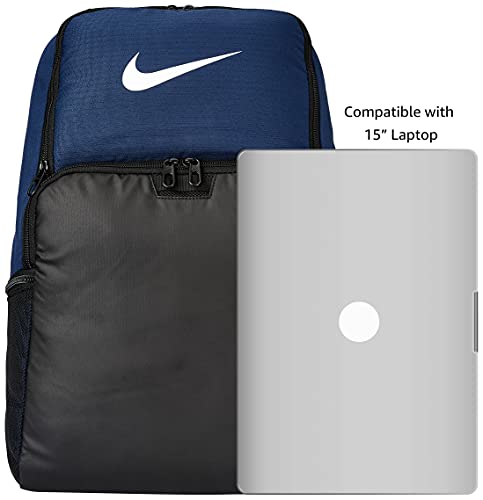 NIKE Brasilia XLarge Backpack 9.0, Midnight Navy/Black/White, Misc