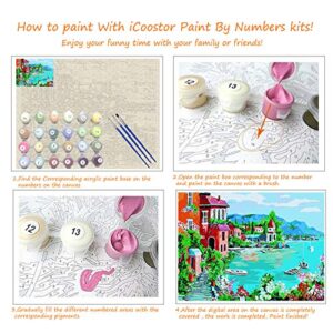 iCoostor Paint by Numbers DIY Acrylic Painting Kit for Kids & Adults Beginner - 16" x 20" Branch Magpie Pattern