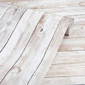 wood wallpaper 17.71" x 118" self-adhesive removable wood peel and stick wallpaper decorative wall covering vintage wood panel interior film wood wallpaper