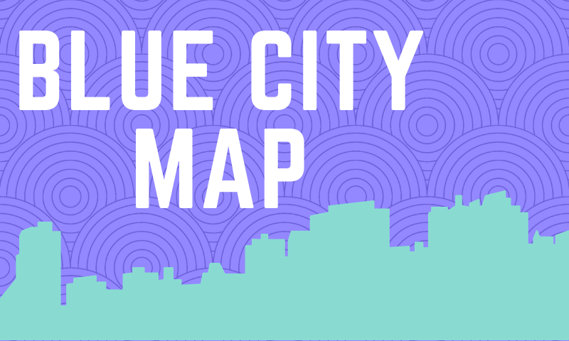 Blue City Map For Minecraft PE