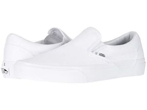 vans unisex adults classic slip on trainers true white, 9 women/7.5 men