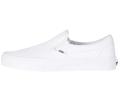 Vans Unisex Adults Classic Slip On Trainers True White, 9 Women/7.5 Men