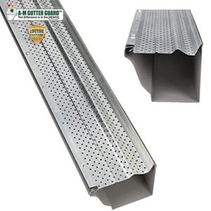 a-m gutter guard - aluminum 5" (50 feet, mill finish)