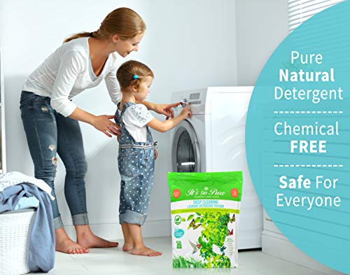 It’s So Pure All Natural Laundry Detergent Powder – Deep Cleaning, Removes Dirt, Grease, Stains – Non-toxic, Vegan, Fragrance Free Laundry for Sensitive Skin, HE Compatible (100 Loads)