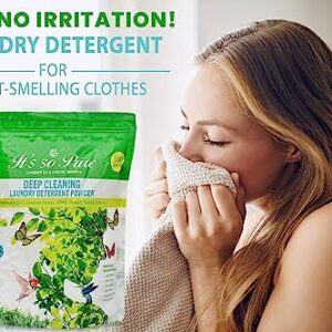 It’s So Pure All Natural Laundry Detergent Powder – Deep Cleaning, Removes Dirt, Grease, Stains – Non-toxic, Vegan, Fragrance Free Laundry for Sensitive Skin, HE Compatible (100 Loads)