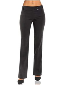 design by olivia women's relaxed boot-cut office pants trousers slacks black l