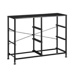 SONGMICS 3-Tier Dresser, Storage Unit with 6 Easy Pull Fabric Drawers, Metal Frame, and Wooden Tabletop, for Closet, Nursery, 31.5", Black