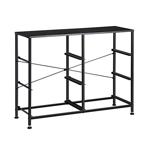 SONGMICS 3-Tier Dresser, Storage Unit with 6 Easy Pull Fabric Drawers, Metal Frame, and Wooden Tabletop, for Closet, Nursery, 31.5", Black