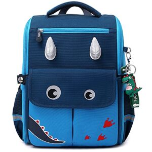 ao ali victory unicorn girls backpacks for school princess bowknot kids bookbags boys dinosaur backpack(small, navy)