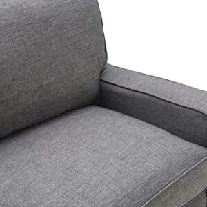 Serta Palisades Upholstered Sofas for Living Room Modern Design Couch, Straight Arms, Soft Fabric Upholstery, Tool-Free Assembly, 73" Sofa,Grey