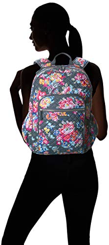 Vera Bradley Women's Cotton Campus Backpack, Pretty Posies, One Size