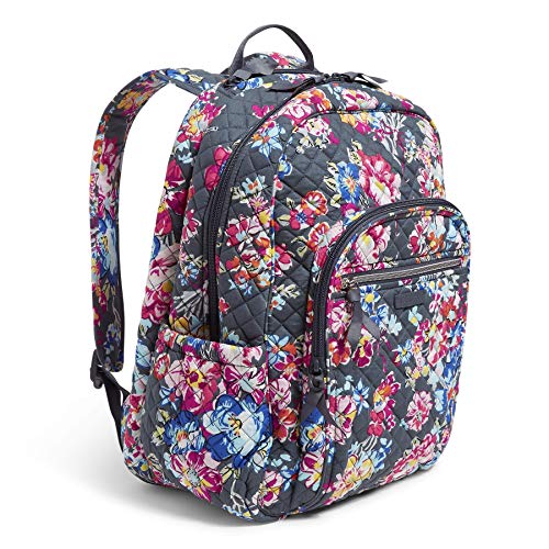 Vera Bradley Women's Cotton Campus Backpack, Pretty Posies, One Size