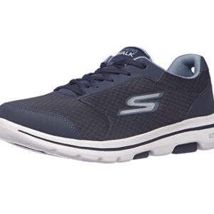 Skechers mens Gowalk 5 Qualify - Athletic Mesh Lace Up Performance Walking Shoe Sneaker, Navy, 11 US