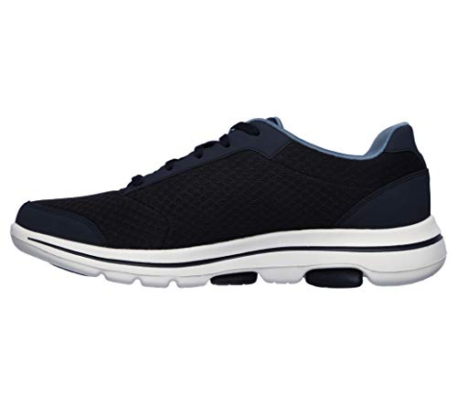 Skechers mens Gowalk 5 Qualify - Athletic Mesh Lace Up Performance Walking Shoe Sneaker, Navy, 11 US