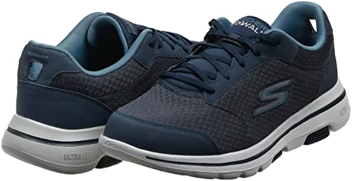 Skechers mens Gowalk 5 Qualify - Athletic Mesh Lace Up Performance Walking Shoe Sneaker, Navy, 11 US