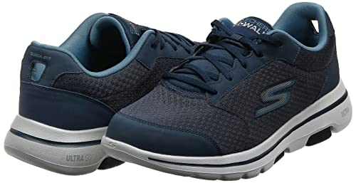 Skechers mens Gowalk 5 Qualify - Athletic Mesh Lace Up Performance Walking Shoe Sneaker, Navy, 11 US