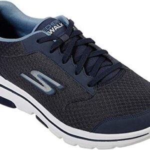 Skechers mens Gowalk 5 Qualify - Athletic Mesh Lace Up Performance Walking Shoe Sneaker, Navy, 11 US