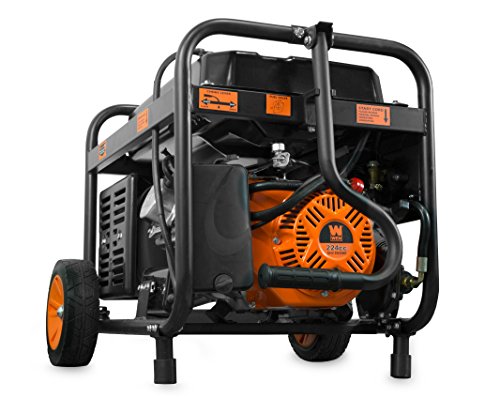 WEN DF475T Dual Fuel 120V/240V Portable Generator with Electric Start Transfer Switch Ready, 4750-Watt, CARB Compliant