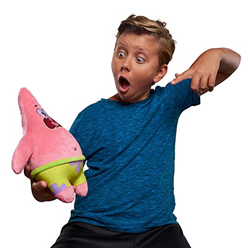 Alpha Group Spongebob Squarepants Officially Licensed Exsqueeze Me Plush - 11” Patrick with Silly Burp Sounds, 11 inches