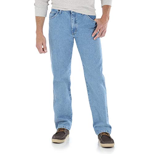 Wrangler Men's Regular Fit 5-Pocket Jeans (Light Indigo Wash, 36 x 29)