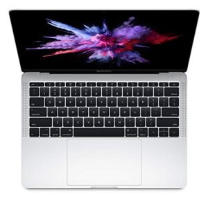 apple 13.3" macbook pro (mid 2017), 227ppi retina display, intel core i5 2.3ghz, 256gb pcie ssd, 8gb ddr3, 802.11ac, bluetooth, macos sierra, silver (renewed)