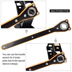 CPROSP Scissor Jack for car/SUV/MPV max 1.5 Tons(3,307 lbs) Capacity with Hand Crank Trolley Lifter with Ratchet, Just for Emergency Use, not for Weekly Projects