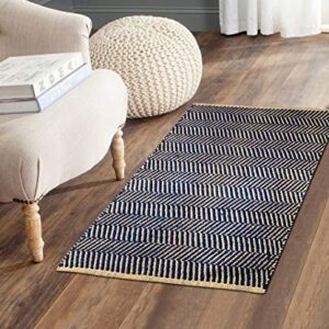 The Home Talk Jute Hemp Cotton Chevron Area Rug | Handcrafted Traditional Rugs | Braided Carpet | Natural Shag Rugs for Entryway Bedroom, Home Décor, Dining Room | Eco-Friendly | 2’ x 3