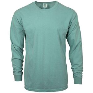 comfort colors men's adult long sleeve tee, style 6014, seafoam, medium