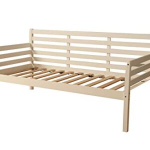 Cordova Futons Daybed Frame Twin Choice to add Trundle White Wood Finish Includes Solid Wooden Slats Lounger Best Futon Day Bed Sets ( White, Twin Frame w/ Slats Only)