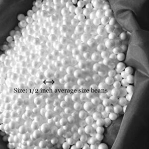 Posh Beanbags Bean Bag Refill, Single Pack, Virgin New White