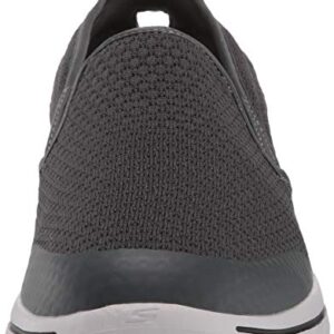 Skechers Men's GOwalk 5 - Elastic Stretch Athletic Slip-On Casual Loafer Walking Shoe Sneaker, Charcoal, 9