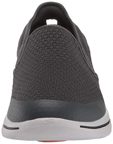 Skechers Men's GOwalk 5 - Elastic Stretch Athletic Slip-On Casual Loafer Walking Shoe Sneaker, Charcoal, 9