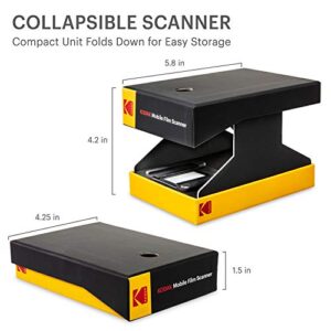 KODAK Mobile Film Scanner - Fun Novelty Scanner Lets You Scan and Play with Old 35mm Films & Slides Using Your Smartphone Camera - Cardboard Platform & Eco-Friendly Toy LED Backlight