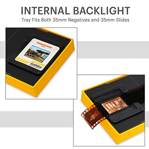 KODAK Mobile Film Scanner - Fun Novelty Scanner Lets You Scan and Play with Old 35mm Films & Slides Using Your Smartphone Camera - Cardboard Platform & Eco-Friendly Toy LED Backlight