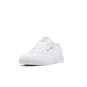 reebok men club memt sneaker, steel/white, 10