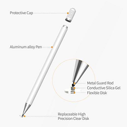 Stylus Pens for iPad Pencil, Capacitive Pen High Sensitivity & Fine Point, Magnetism Cover Cap, Universal for Apple/iPhone/Ipad Pro/Mini/Air/Android/Microsoft/Surface and Other Touch Screens