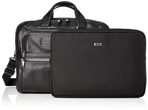 Tumi Briefcase, Official Genuine Alpha Expandable Organizer Laptop Brief, Black