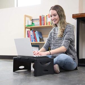 Foldable Lap Desk with Storage Pocket | Perfect use for Children's Activites, Travel, Breakfast in Bed, Gaming and Much More! Great for Kids and Teens! (Black)