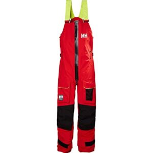 helly-hansen men's aegir ocean trousers, 222 alert red, small