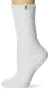 ugg women's leda cozy sock, white, one size