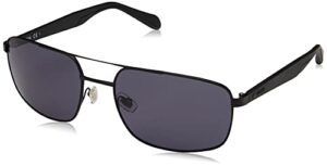 fossil men's male sunglass style fos 2088/s rectangular, matte black, 59mm, 19mm