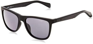 fossil men's male sunglass style fos 3086/s rectangular, matte black, 55mm, 18mm