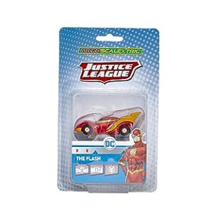 Scalextric Micro My First Justice League The Flash 1:64 Slot Race Car G2169, Red & Yellow