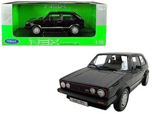 volkswagen golf 1 gti black 1/18 diecast model car by welly 18039