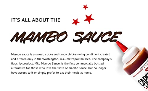 Capital City Mambo Sauce - Sweet Hot Recipe | Washington DC Wing Sauces | Perfect Condiment Topping for Wings, Chicken, Pork, Beef, Seafood, Burgers, Rice or Noodles | 12 oz Bottles (2 Pack)