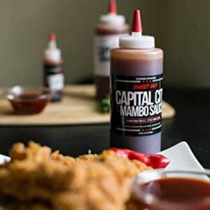 Capital City Mambo Sauce - Sweet Hot Recipe | Washington DC Wing Sauces | Perfect Condiment Topping for Wings, Chicken, Pork, Beef, Seafood, Burgers, Rice or Noodles | 12 oz Bottles (2 Pack)