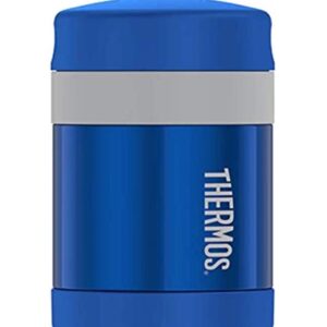 Thermos Stainless Steel Vacumm Insulated 10 Ounce Food Jar with Spoon, Blue