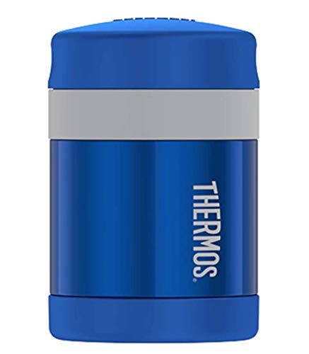 Thermos Stainless Steel Vacumm Insulated 10 Ounce Food Jar with Spoon, Blue